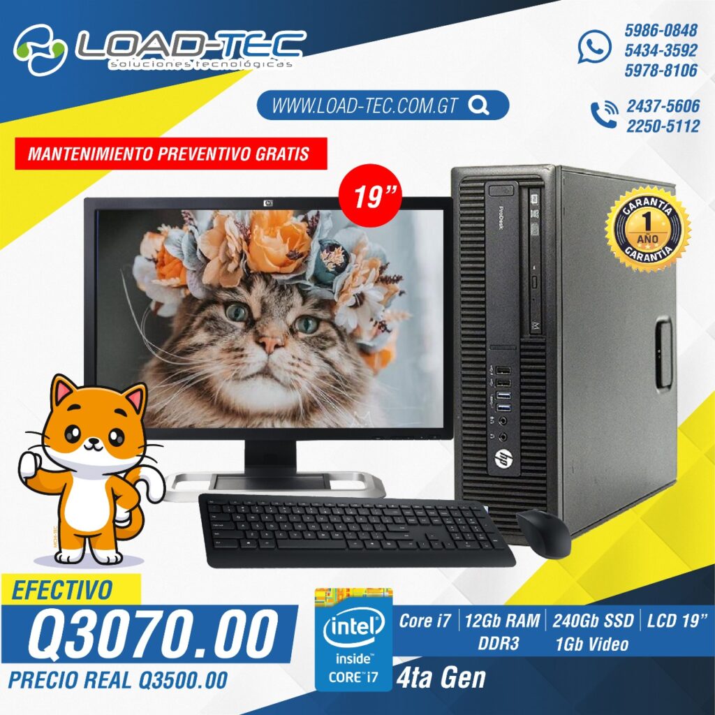 Computadora Core i7 4ta Generación, promo Octubre